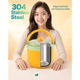 17oz Portable Lunch Food Jar with Handle, SUS 304 Stainless Steel ...