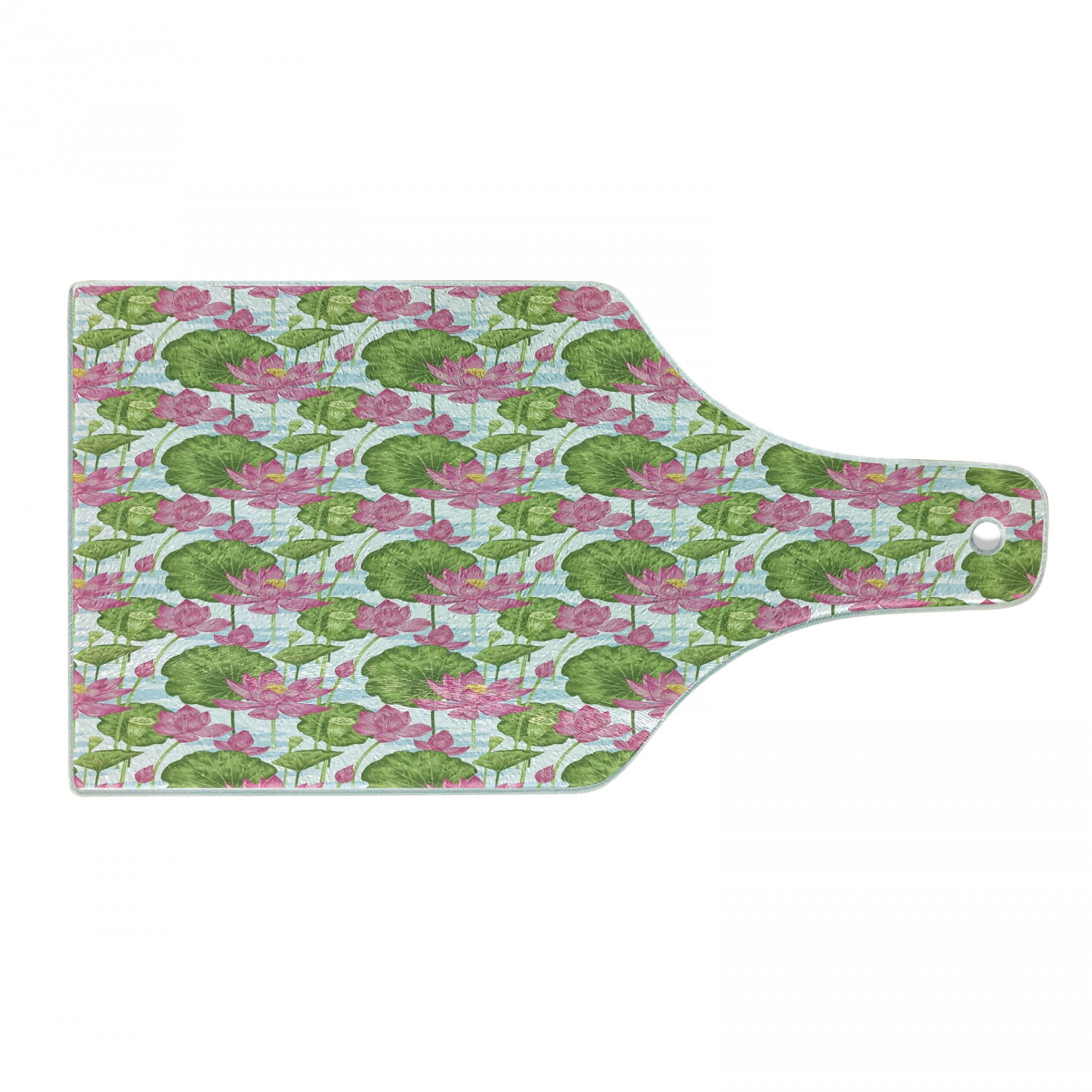 Lotus Cutting Board, Watercolor Style Nature Scene from Japan Blooming ...