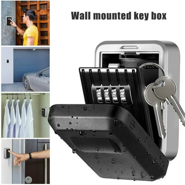 Winbest Steel Key Safe Wall Mount Cabinet Storage Key Lock Safe Box (51 ...