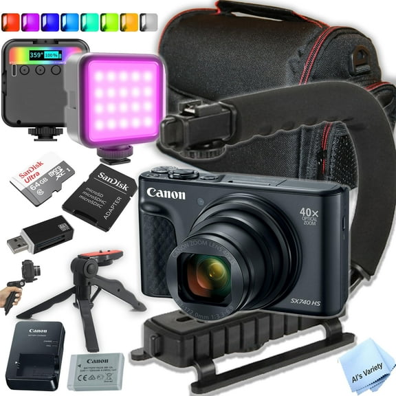 Canon PowerShot SX740 HS WiFi & Bluetooth Digital Camera, 20MP, 40x ...