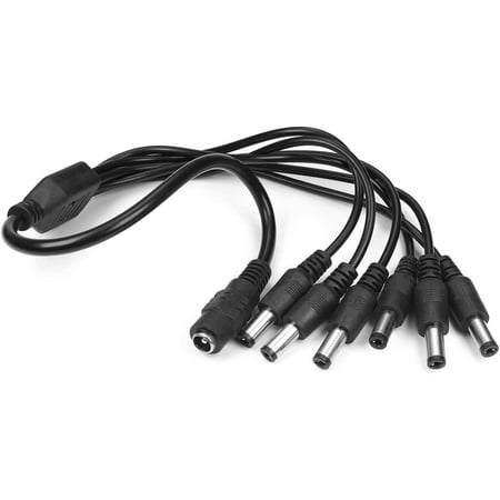 Fielect DC Power Splitter 1 Female to 6 Male 5.5mm x 2.1mm Adapter ...
