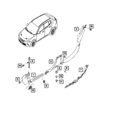 Dodge CHRYSLER OEM Dart Front Bumper Grille Grill-Side Retainer Right ...