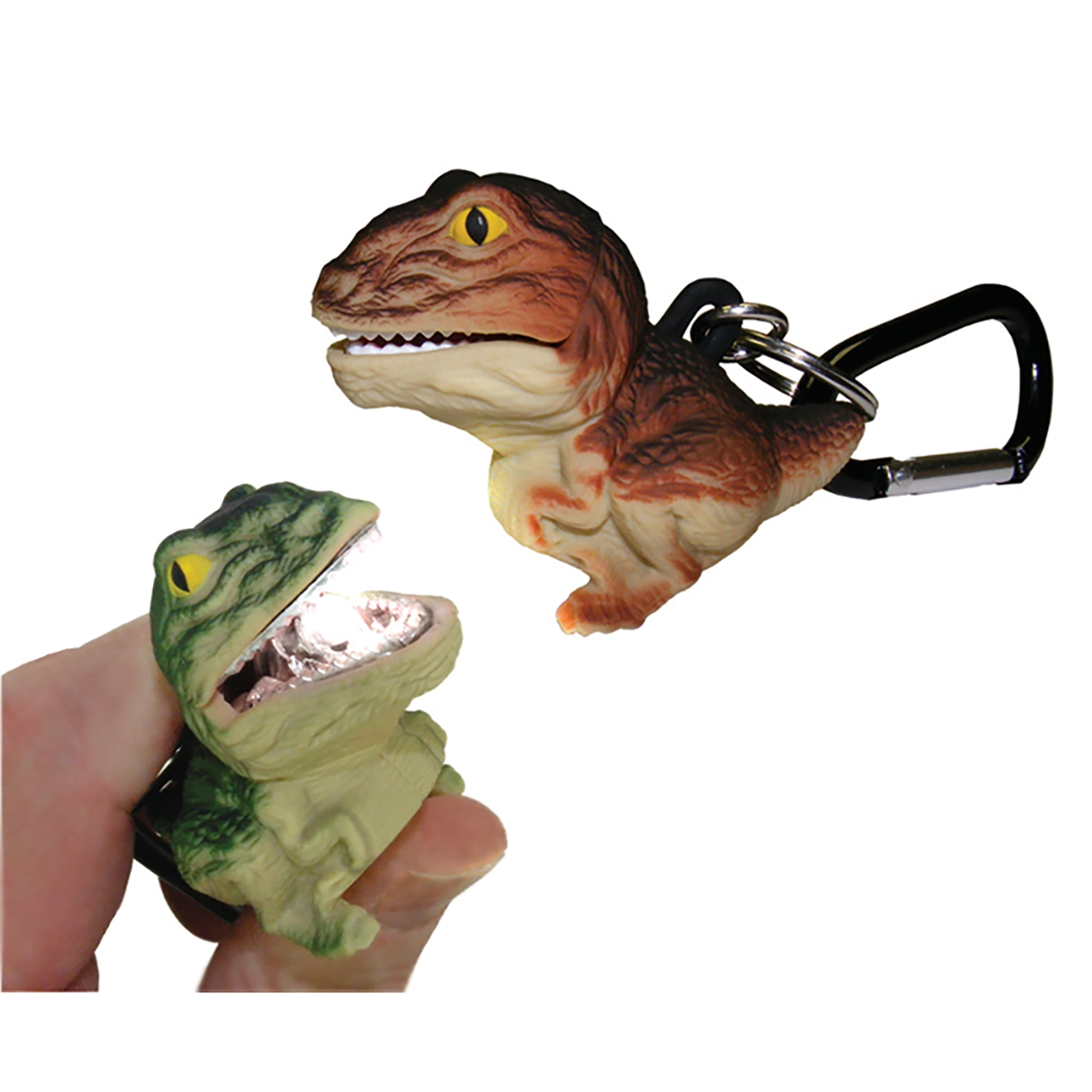 Wildlight Animal Carabiner Flashlight - Brown T-Rex | Animal Keychain ...