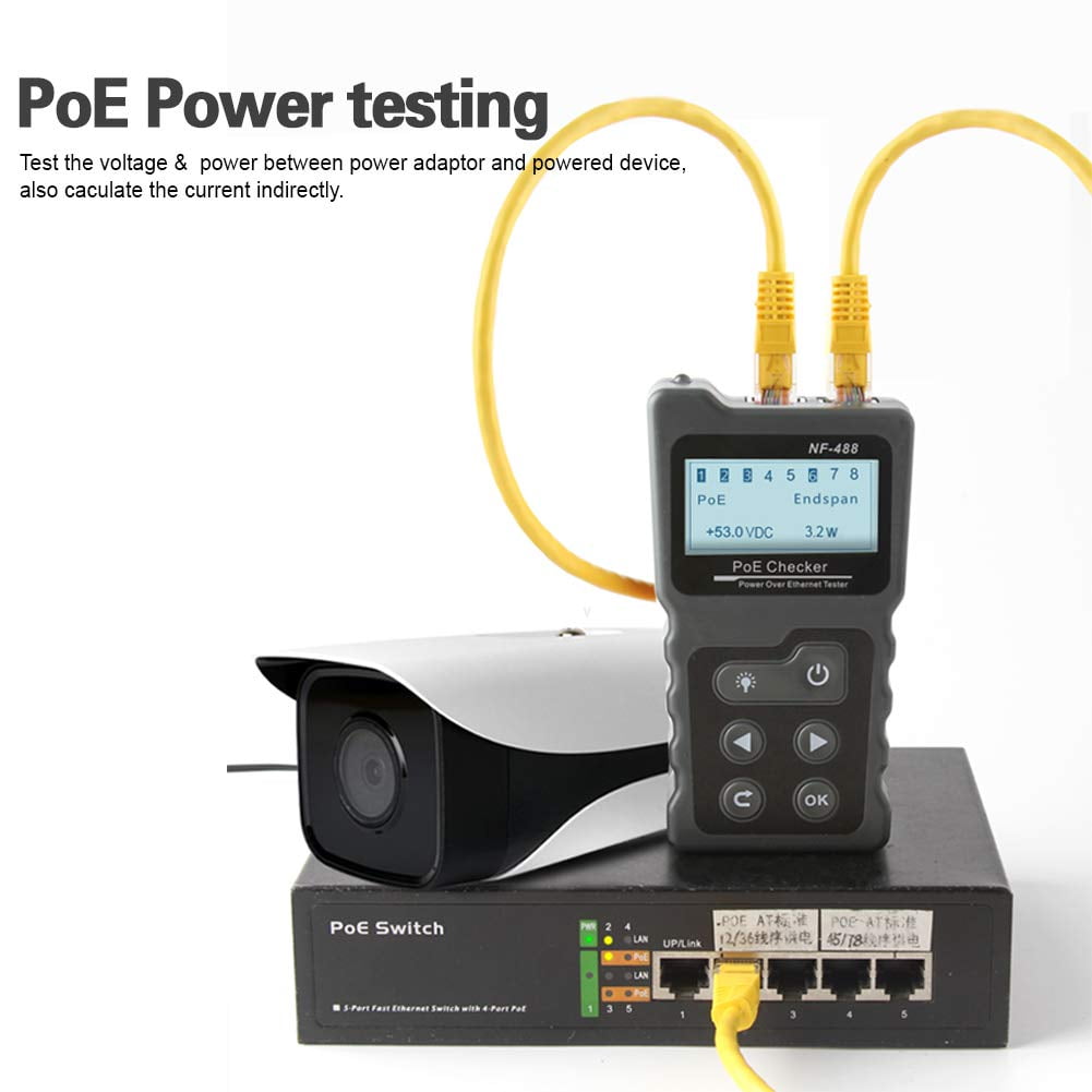 Buy Network POE Tester, KOLSOL POE Ethernet Line Tester for Power Over ...