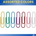 1InTheOffice Jumbo Paper Clip, Vinyl Coated Smooth Large Paper Clips ...