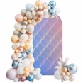 4FT Arch Backdrop Covers, Pink Purple Blue Ombre Wedding Arch Cover ...