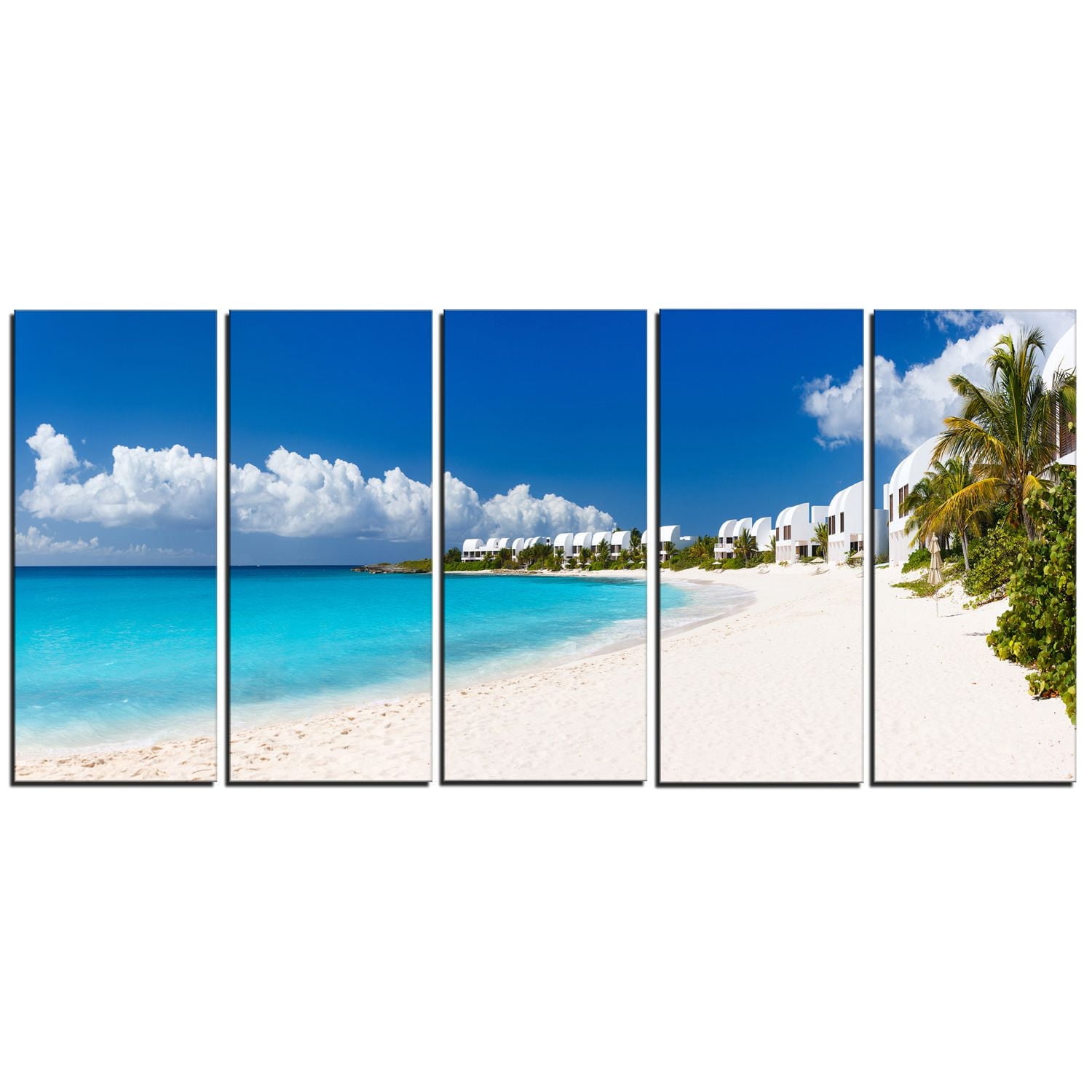 Click here for Designart Design Art Caribbean Beach Panorama Canv... prices