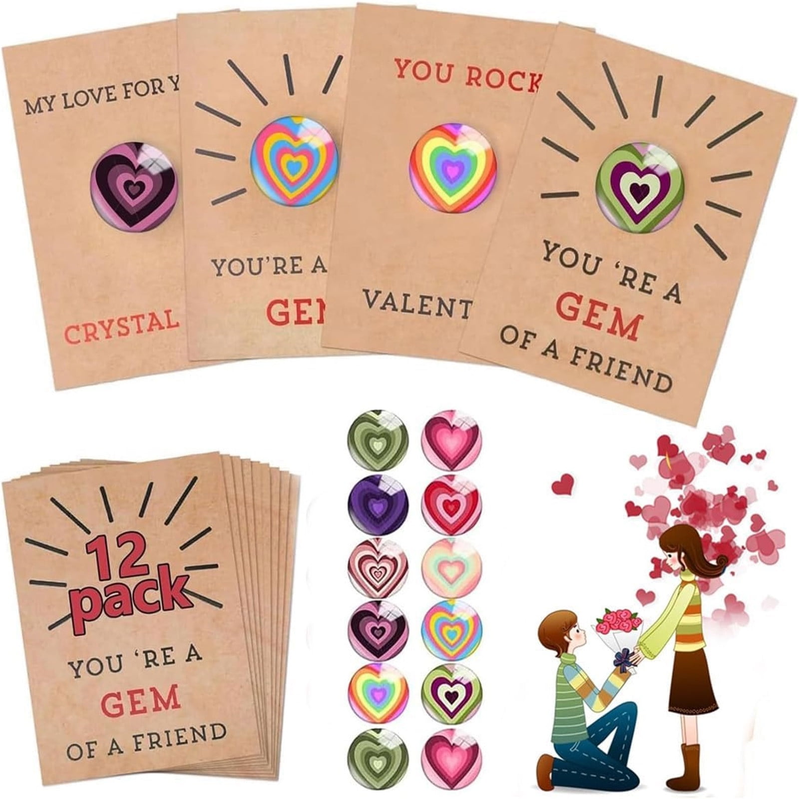 Click here for Matoen Pack Of 12 Valentines Day With Heart Shaped... prices
