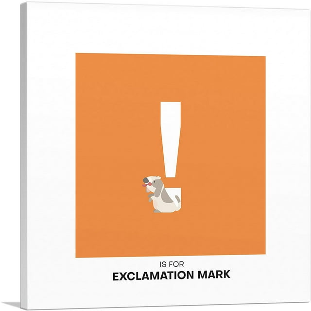ARTCANVAS Kids Animal Alphabet Exclamation Point Mark Sign Canvas Art ...