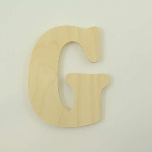 Package of 1, 14 Inch X 1" Thickness Baltic Birch Wood Letter "G" in ...