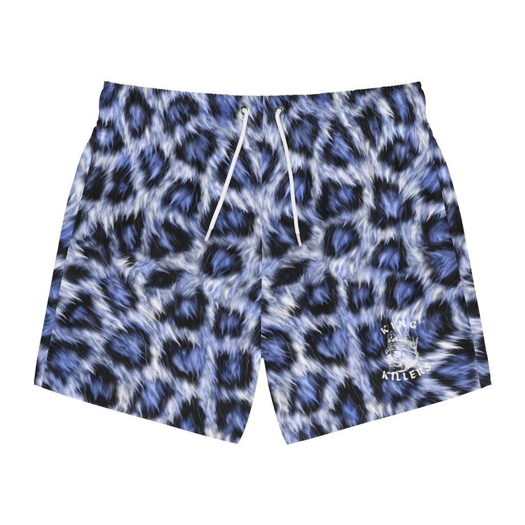Blue Leopard Print Swim Trunks - Walmart.com