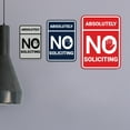 Portrait Round Absolutely No Soliciting Sign (Red) - Small - Walmart.com