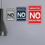 Portrait Round Absolutely No Soliciting Sign (White) - Small - Walmart.com