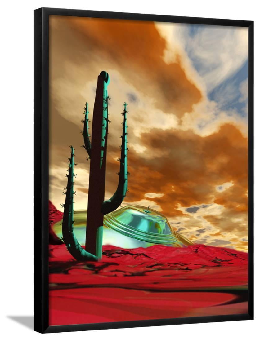 Crashed Alien Spacecraft, Framed Art Print Wall Art by Victor Habbick ...