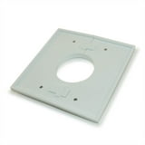 Wall plate: Double-Gang Pass-Thru Wall plate Split-Port - Walmart.com