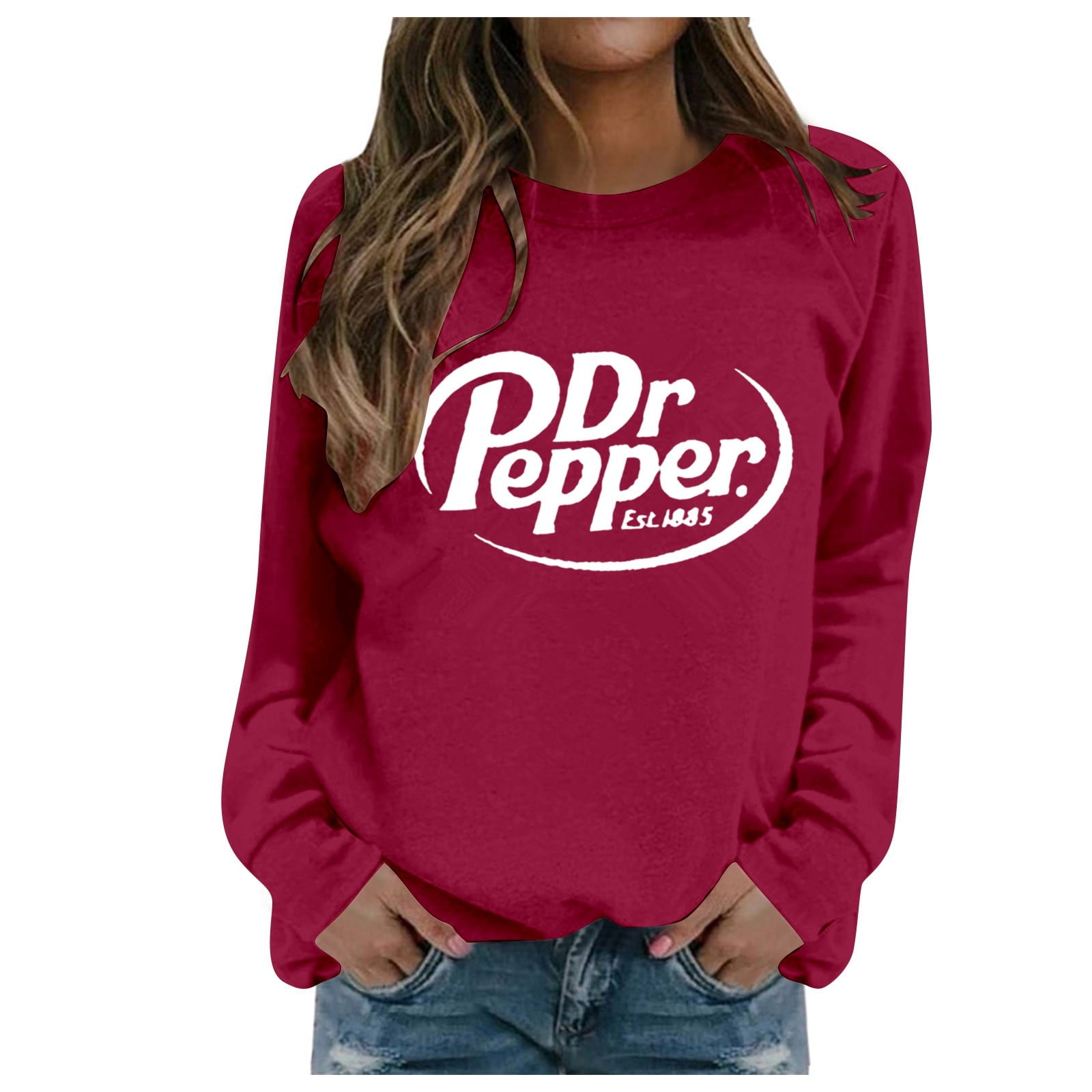 Click here for Linyuppp Womens Hoodless Sweatshirt Casual Long Sl... prices