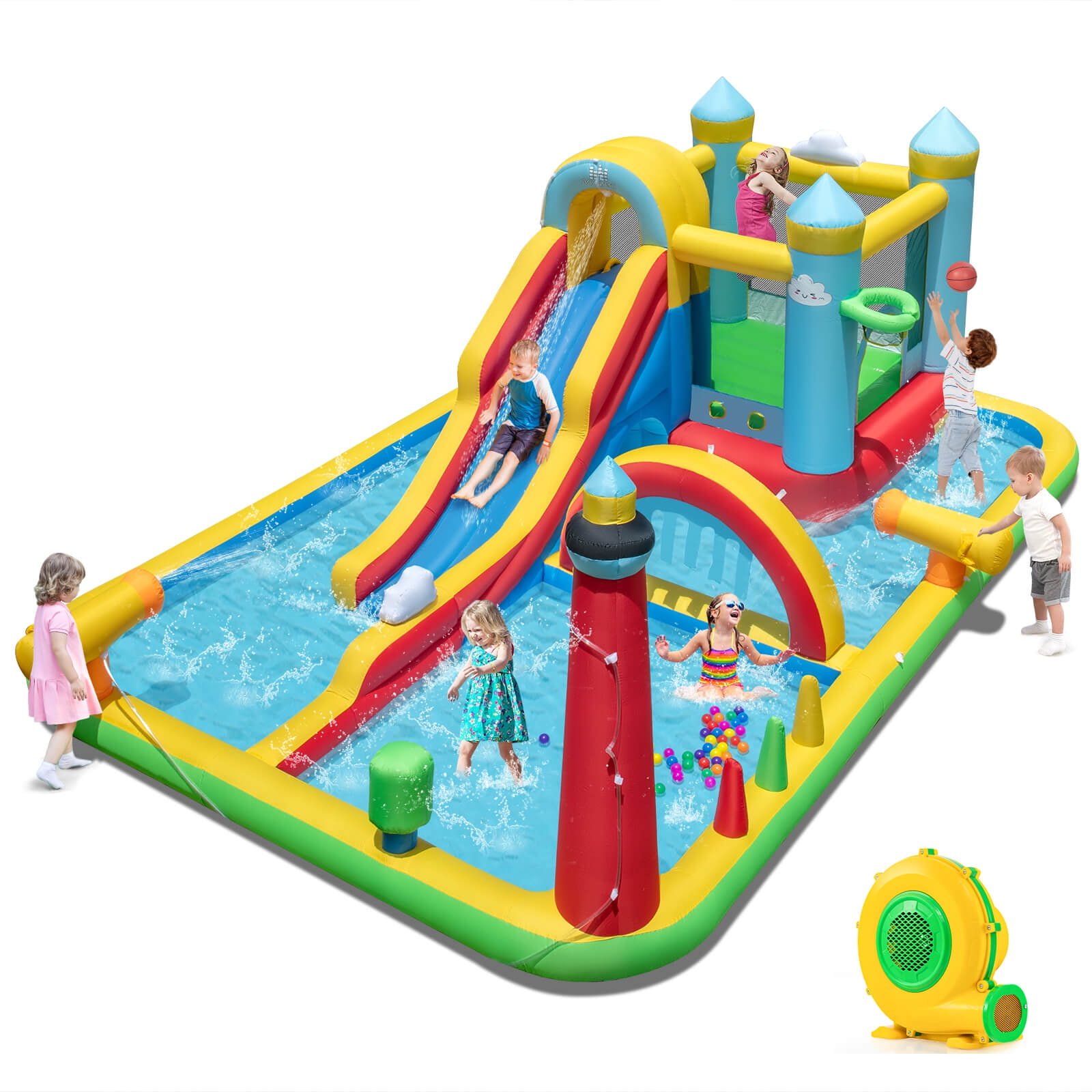 Click here for Costway Inflatable Water Park With Ocean Balls Cli... prices