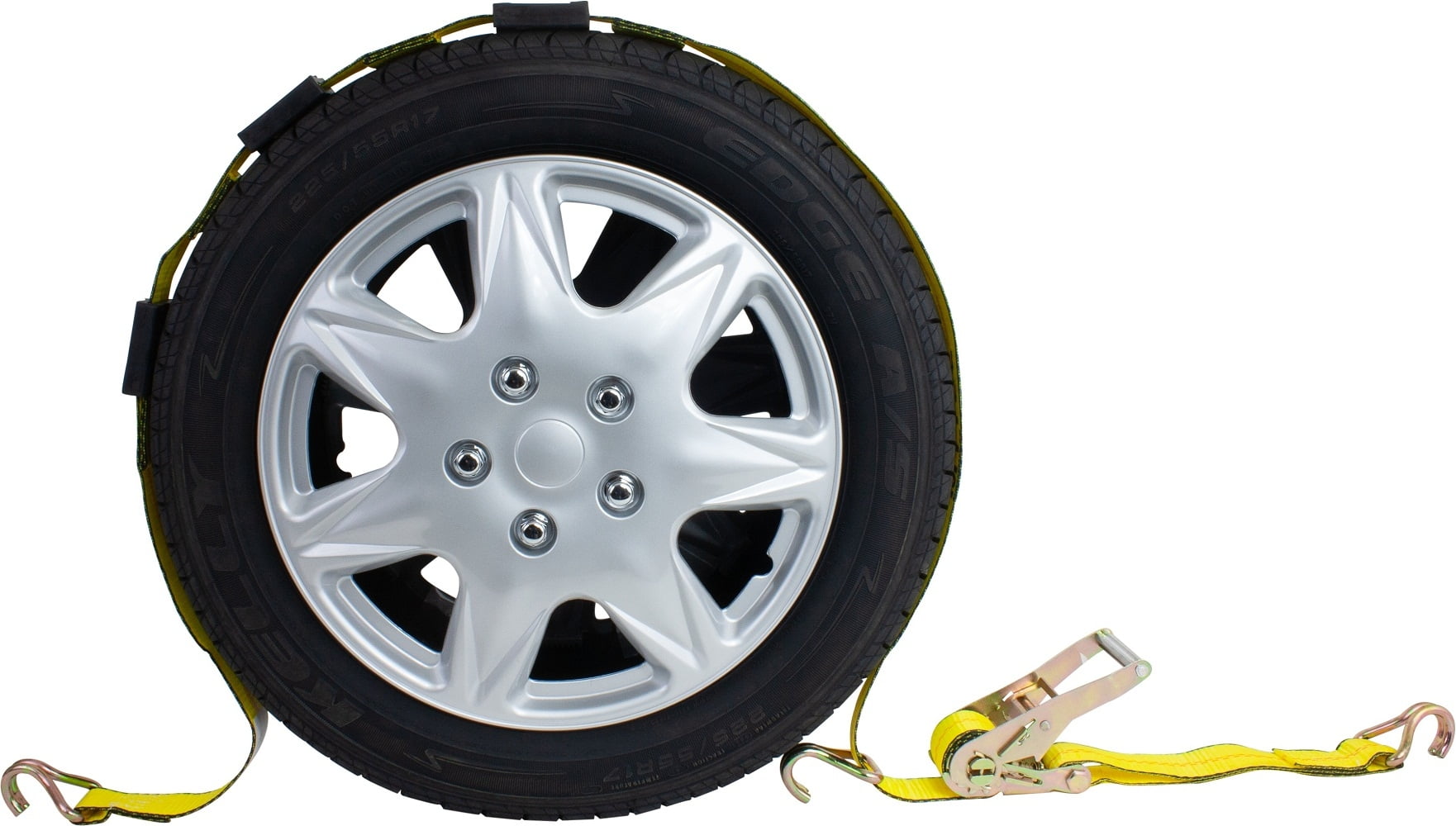 Mytee Products 2" x10' Ratchet Tire Strap w/ 3 Wire J Hooks and Rubber ...