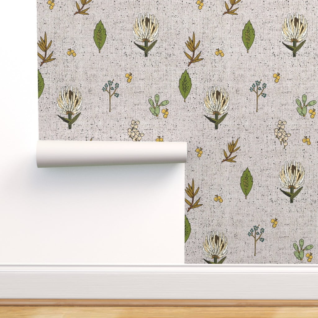 Botanical Wallpaper Floral Tropical Green Leaf Pattern Peel And Stick ...