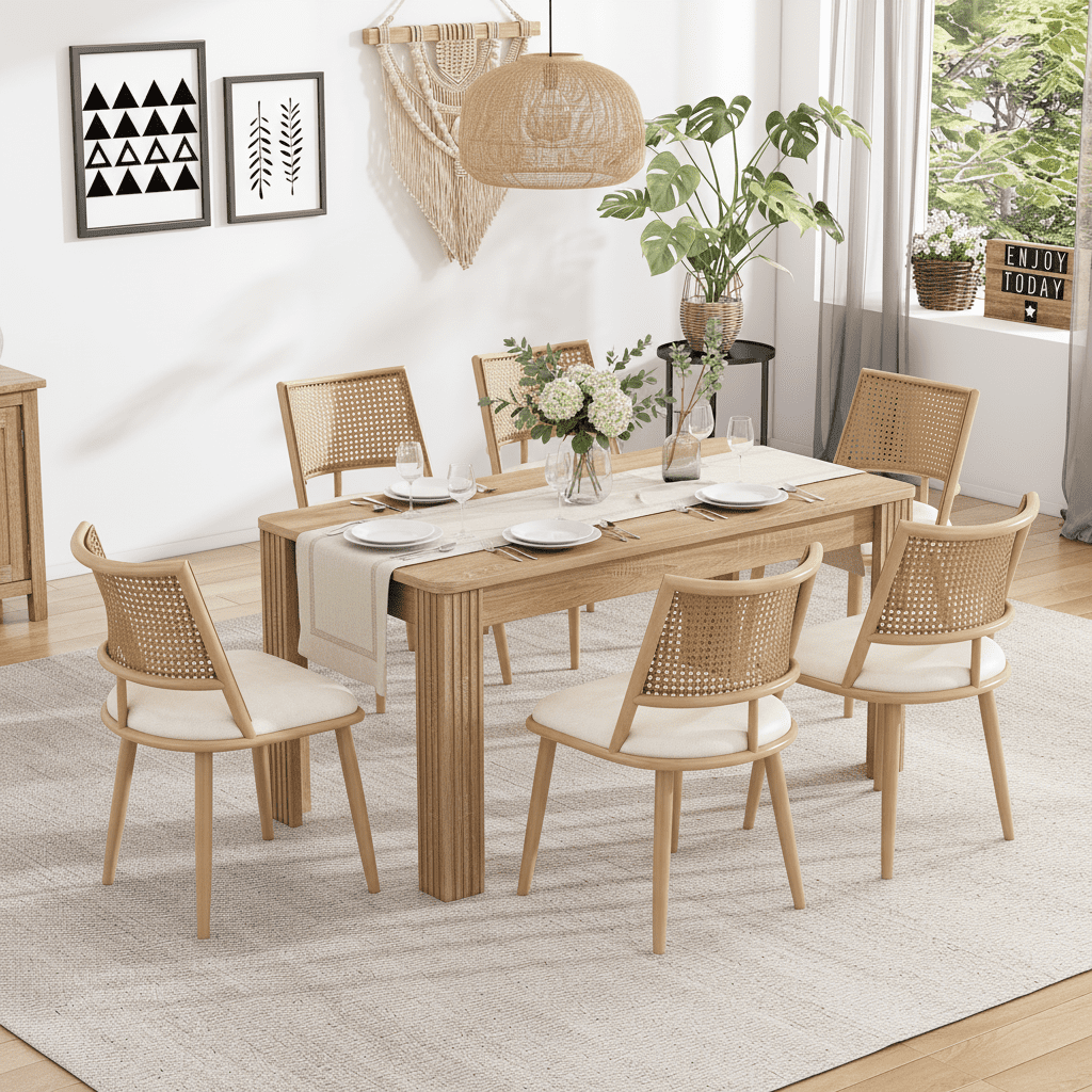 Click here for Canlux Set Of 6 Modern Dining Chairs  Pu Upholster... prices