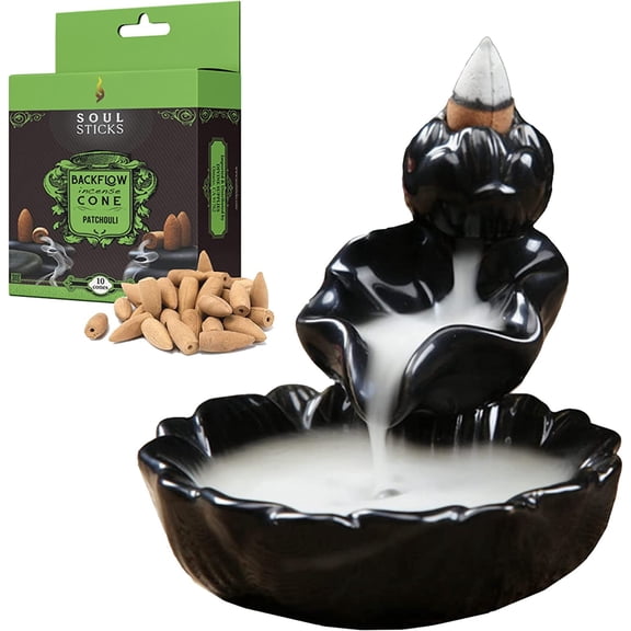 Soul Sticks Zen Forest Backflow Cone Burner and 7 Chakras Back flow ...