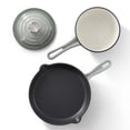 MegaChef 7 Piece Enameled Cast Iron Cookware Set in Gray - Walmart.com