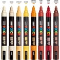 Posca Marker Set with Medium Tips, 8 Warm Tone 5M Paint Markers ...