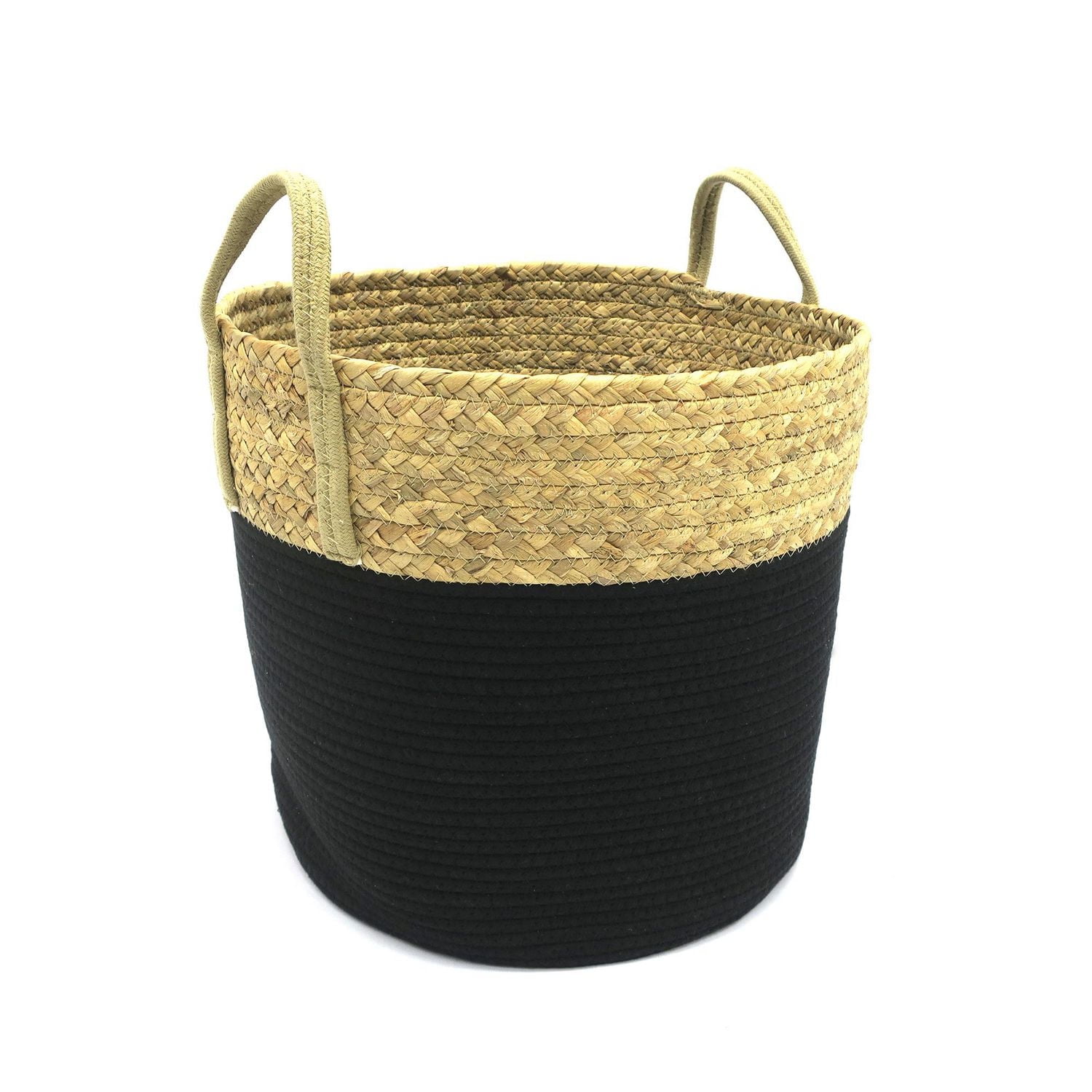 Click here for Hometrends Water Hyacinth/ Cotton Rope Basket Larg... prices