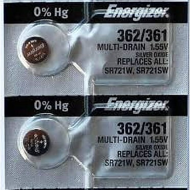 Energizer 395/399 SR927 Silver Oxide Button Battery 1.55V - 2 Pack with ...