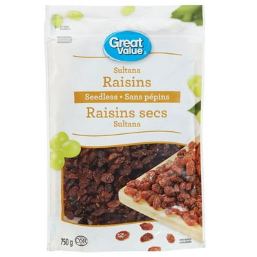 Great Value Seedless Thompson Raisins, 750 g - Walmart.ca
