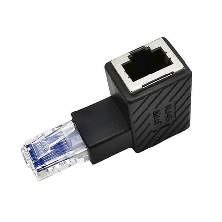 Cat6 Ethernet Adapter/ 8P8C Male to Female 90 Angle Connector/ for ...