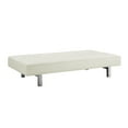 Convertible Faux Leather Futon Sofa Bed, Classic Folding Sofa Couch ...