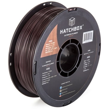 HATCHBOX PLA 3D Printer Filament, 1.75 mm, 1 kg, Black, Accuracy +/- 0. ...