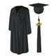 Class Act Graduation Adult Unisex Shiny Graduation Cap and Gown with Matching Tassel and Gold ...