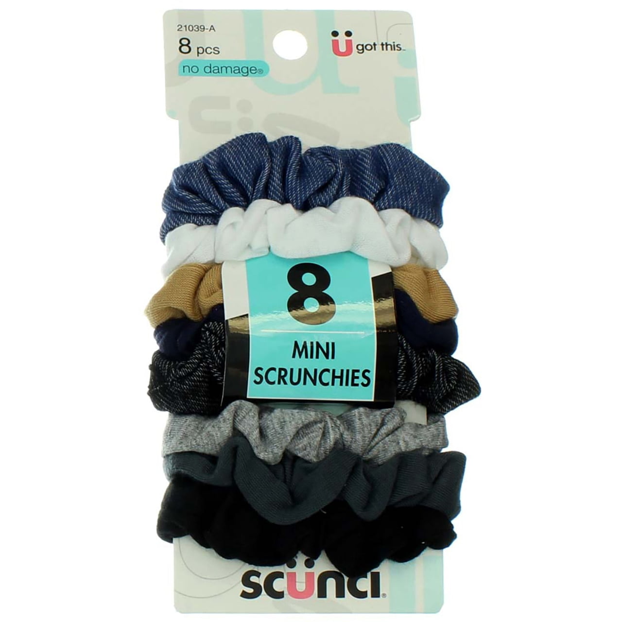 Scunci No Damage Mini Hair Scrunchies, 8 Ct - Walmart.com