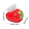 Red Red Cute Strawberry Shaped Tissue Box Cover Pvc Decorative Napkin ...