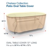 Budge Medium Tan Patio Outdoor Oval Table Cover, Chelsea - Walmart.com