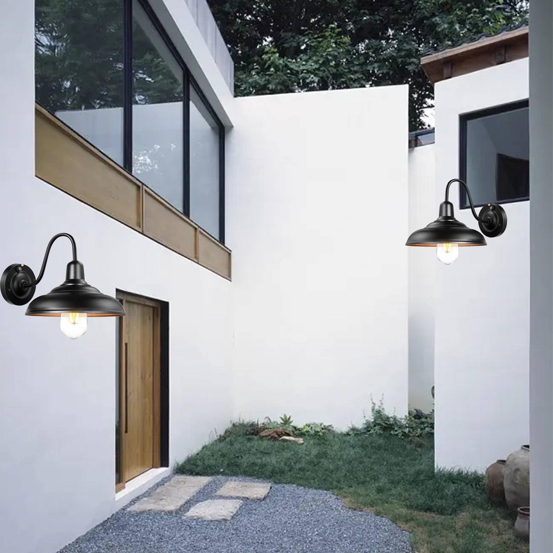 Outdoor farmhouse barn light, dusk to dawn outdoor wall light - Walmart.com