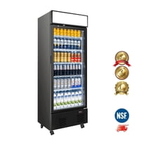 Commercial Beverage Refrigerator, Glass door 23 1/2" x 22" x 64 1/2", 8 ...
