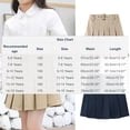 hengsof Girls Pleated School Uniform Skirt for 5-15 Years Solid Color ...