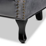 Baxton Studio Relena Wingback Chair, Gray - Walmart.com