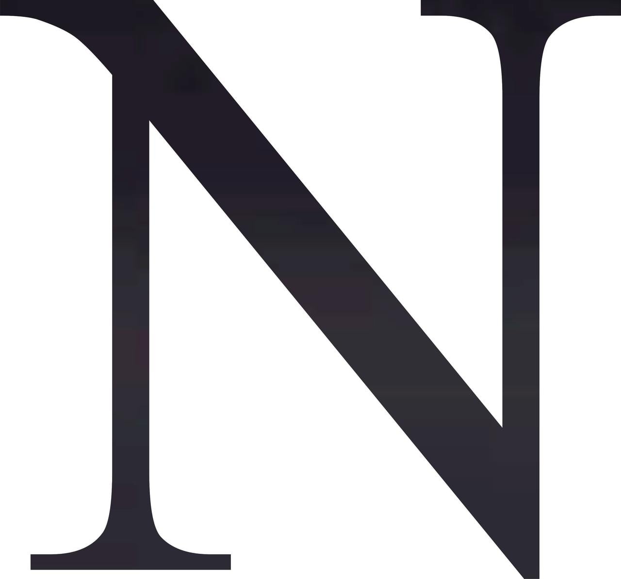 Acrylic Letter N Times, 2'' Tall Transparent Black Acrylic Sign Letter ...