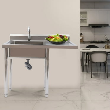Wilprep Stainless Steel Sink, Commercial Kitchen Workstation, Utility ...