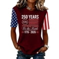 250Th Anniversary USA T Shirts for Women Short Sleeve Funny 4Th of July ...