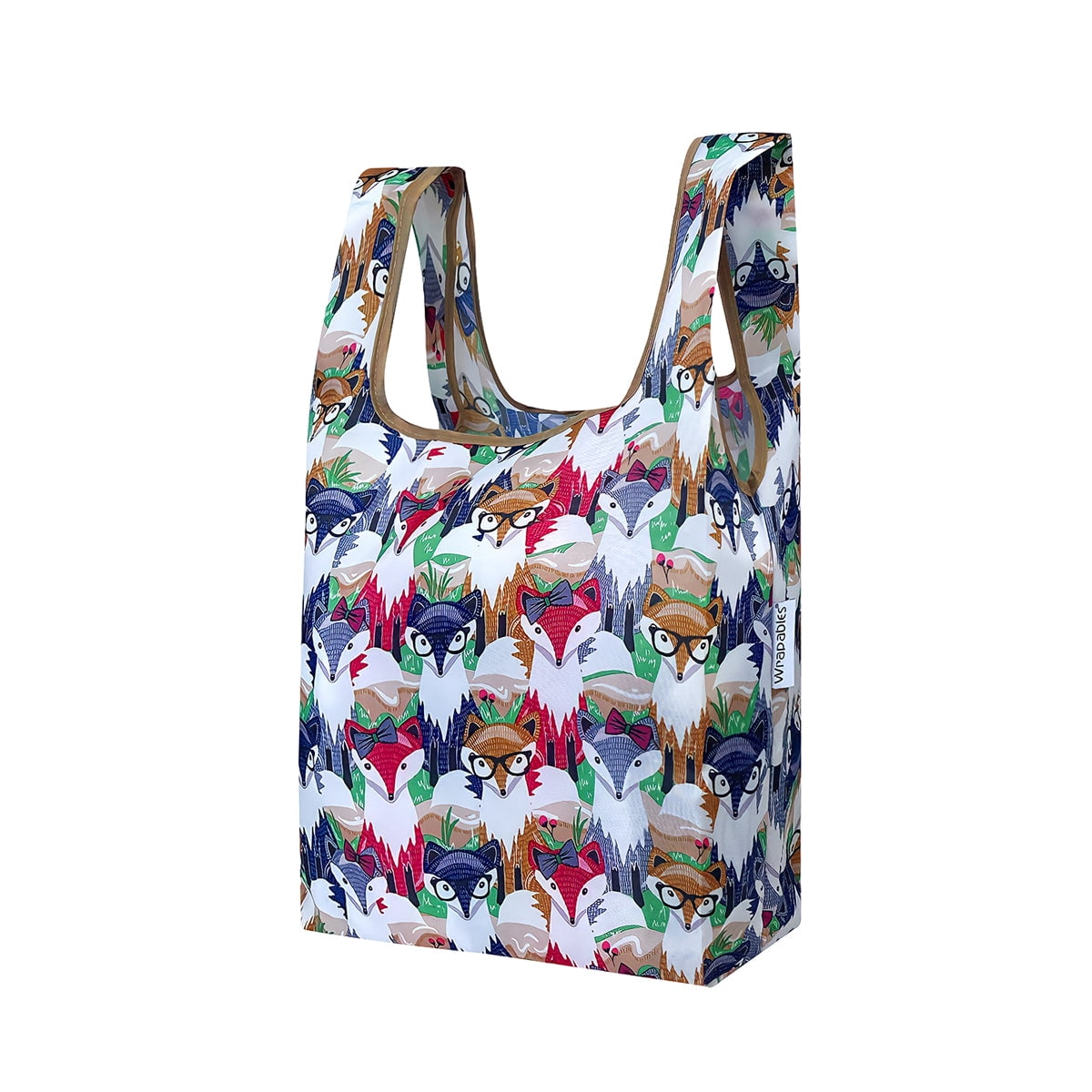 Wrapables Small JoliBag Collection Reusable Shopping Bag, Clever Foxes ...
