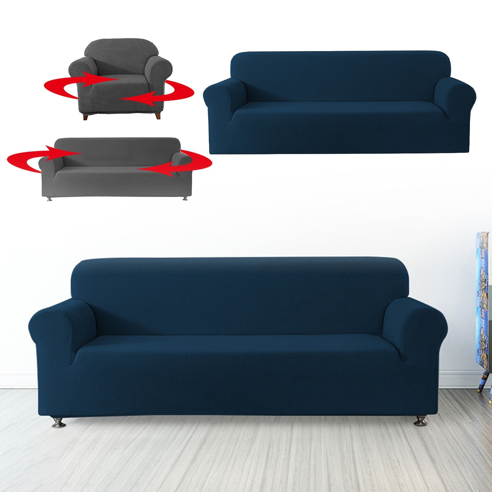 Click here for Riforla Elastic Sofa Cover Solid Color Sofa Cover... prices