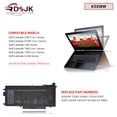 7.6V 60Wh K5XWW Laptop Battery Replacement for Dell Latitude 7389 ...