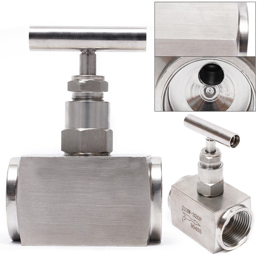 CNCEST Needle valve 1" inch BSP 304 Stainless Steel High Pressure for ...