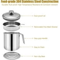 Bacon Grease Container With Strainer, 2.1L Grease Strainer and ...