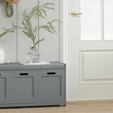 Sobuy FSR80-SG, 2 Cabinet-Doors & 1 Drawer Storage Bench - Walmart.com